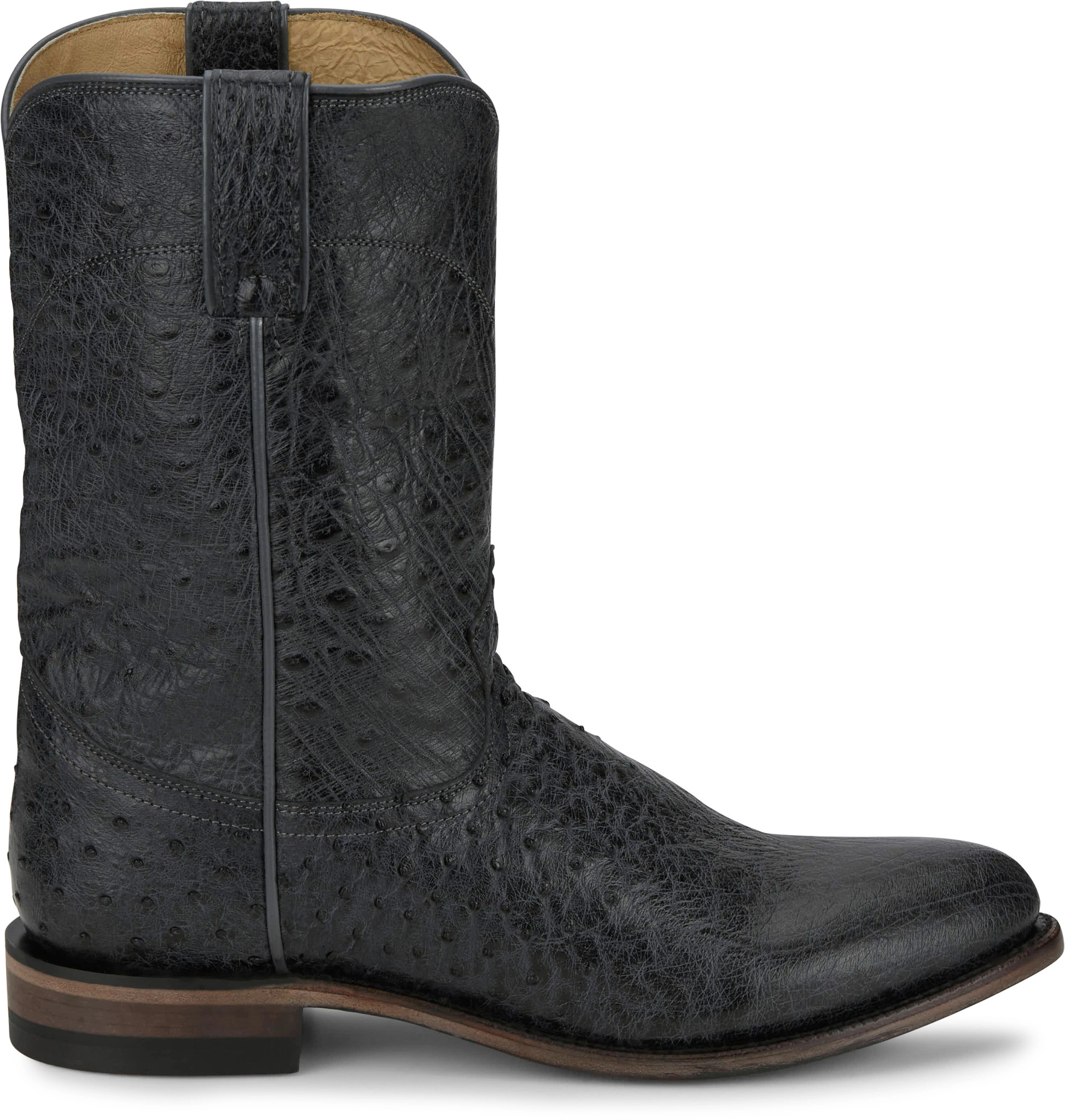 Stinson 10" Smooth Ostrich Roper | Justin Boots
