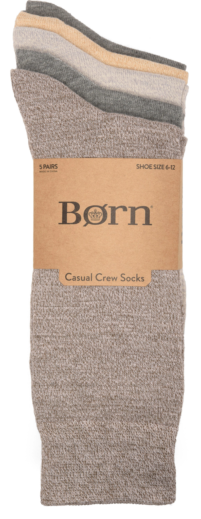 Men's Basic Crew Socks - 5pk | Born Shoes
